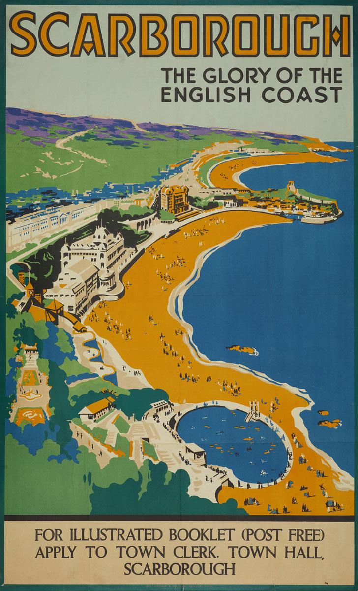 Wall Hangings Vintage Edwardian Scarborough Yorkshire Tourism Poster A3 ...